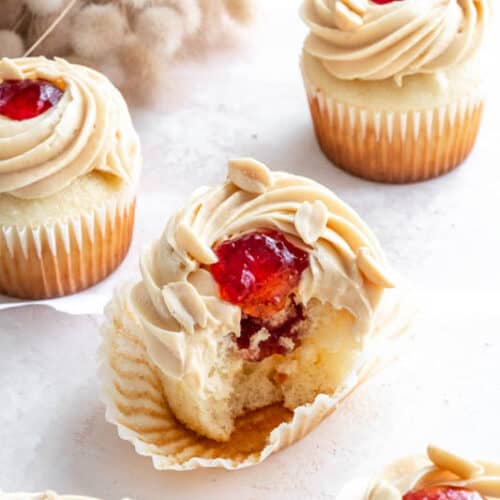 Peanut Butter and Jelly Cupcakes - With Love Kitty