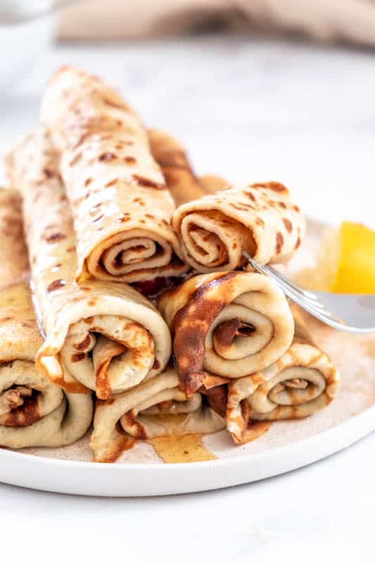 The Best South African Pancakes with Cinnamon Sugar