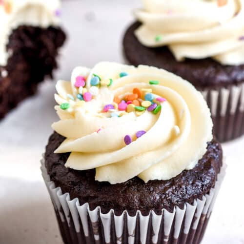 Vanilla and Chocolate Cupcakes - With Love Kitty