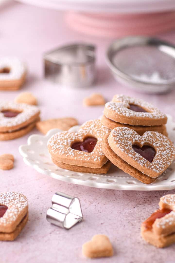 Heart Cookies with Jam