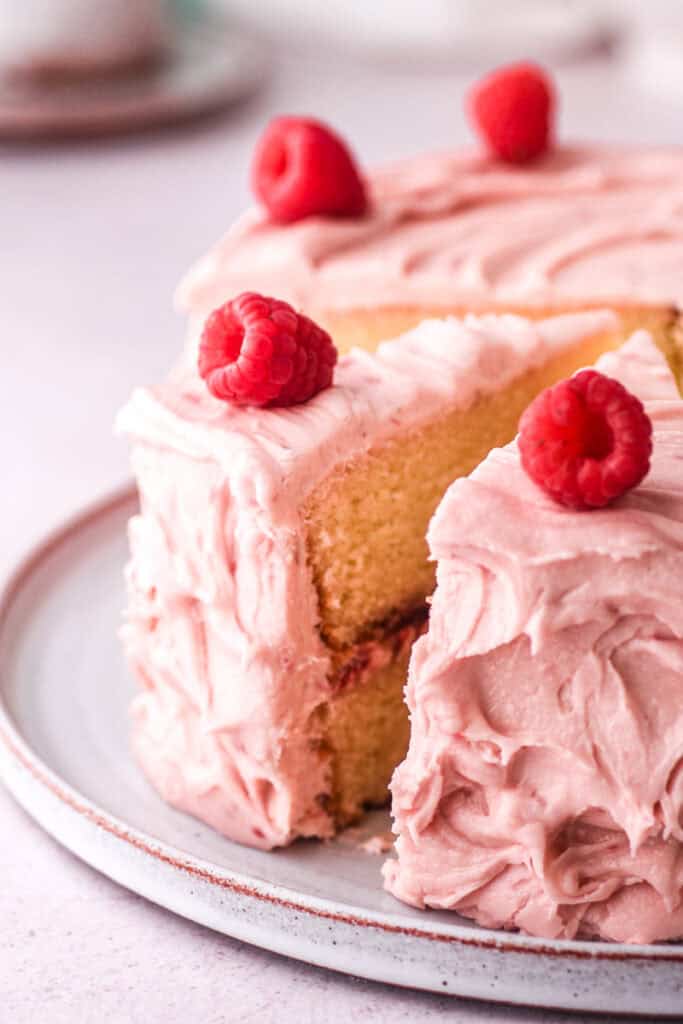 Vanilla Raspberry Cake