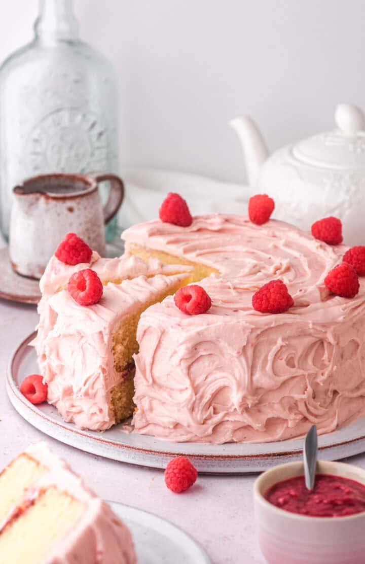 Vanilla Raspberry Cake