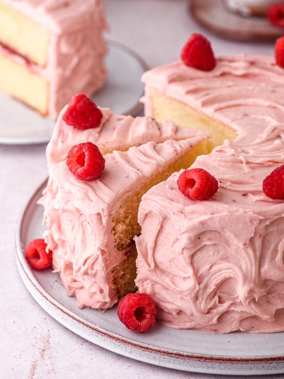 Vanilla Raspberry Cake - With Love Kitty