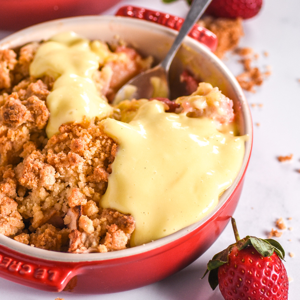 Apple & Strawberry Crumble - With Love Kitty